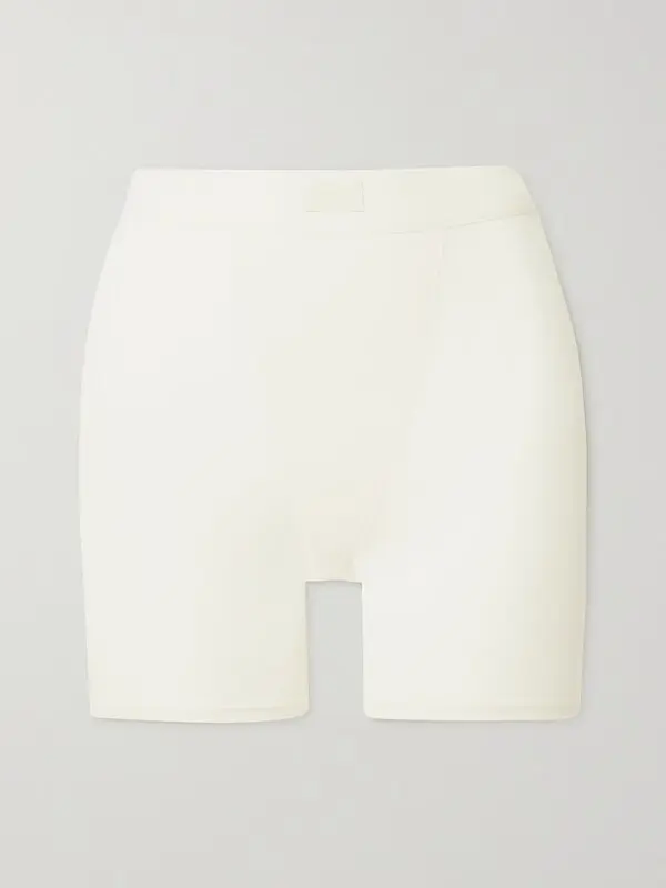 SKIMS Boyfriend Stretch-modal And Cotton-blend Jersey Boxer Shorts - Neutrals