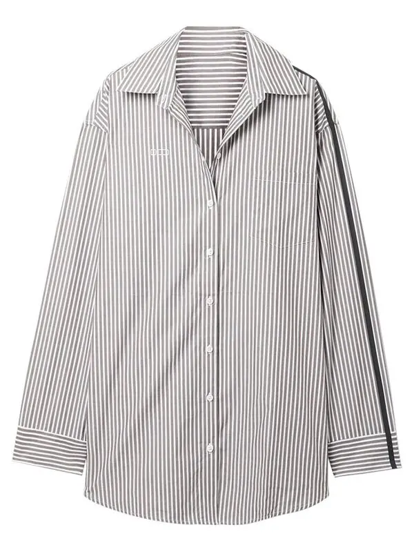 PETER DO Peter Oversized Striped Cotton-poplin Shirt