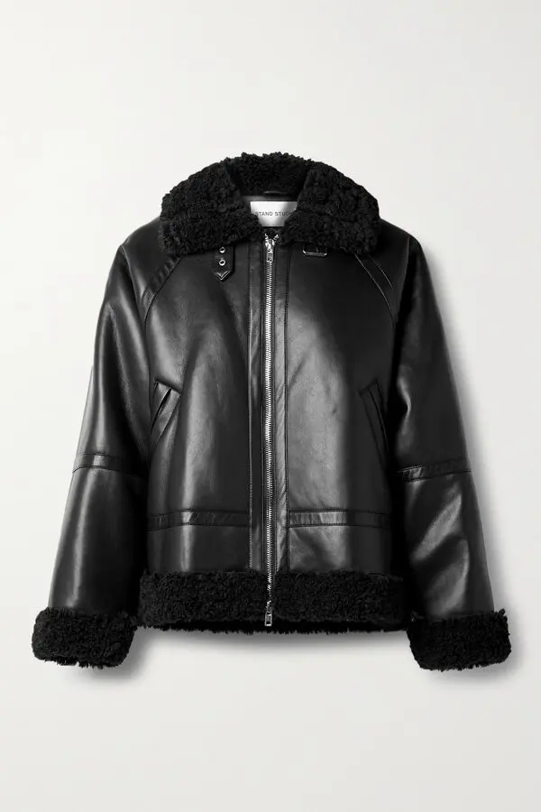STAND STUDIO Rind Faux Shearling Coat