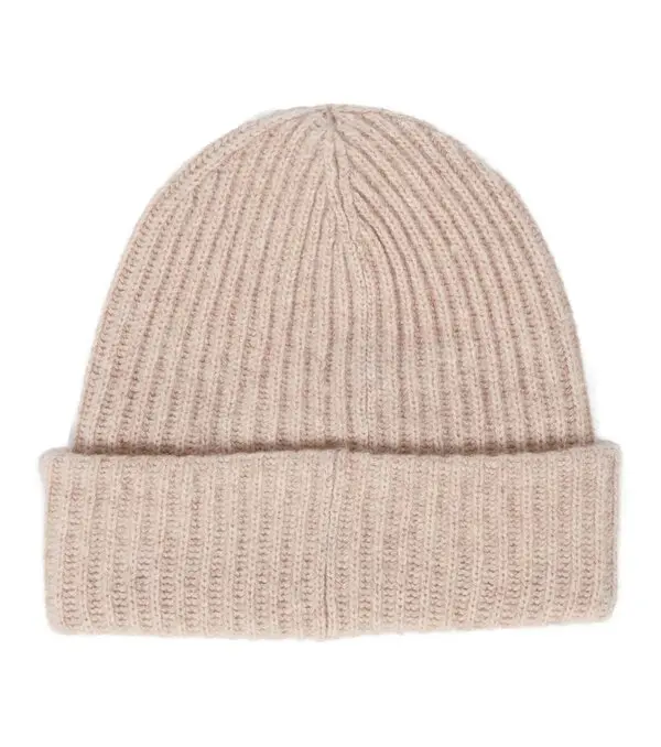 GANNI Wool-blend Beanie - Beige