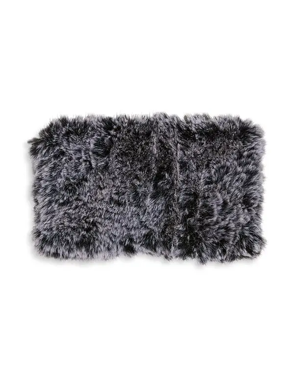 Surell Faux Fur Knit Beanie With Earmuffs - Black Frost