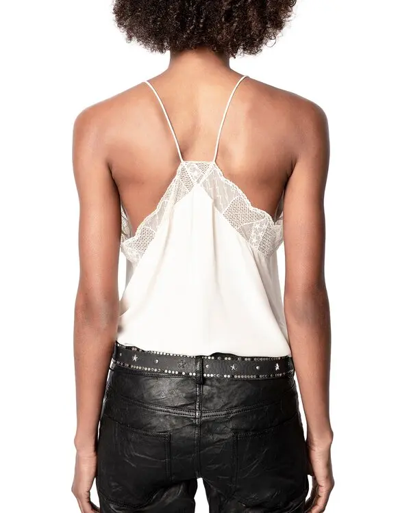 Zadig&Voltaire Christy Silk Camisole Top - Ecru