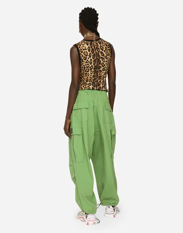 Dolce & Gabbana Leopard-print Jersey Tank Top - Multicolor