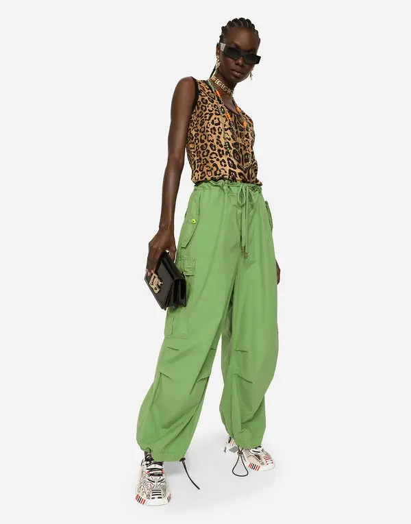 Dolce & Gabbana Leopard-print Jersey Tank Top - Multicolor