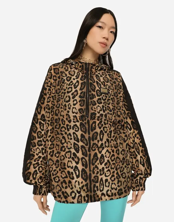 Dolce & Gabbana Leopard-print Nylon Anorak
