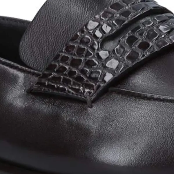 Zegna Alligator Trim Leather Loafers - Brown