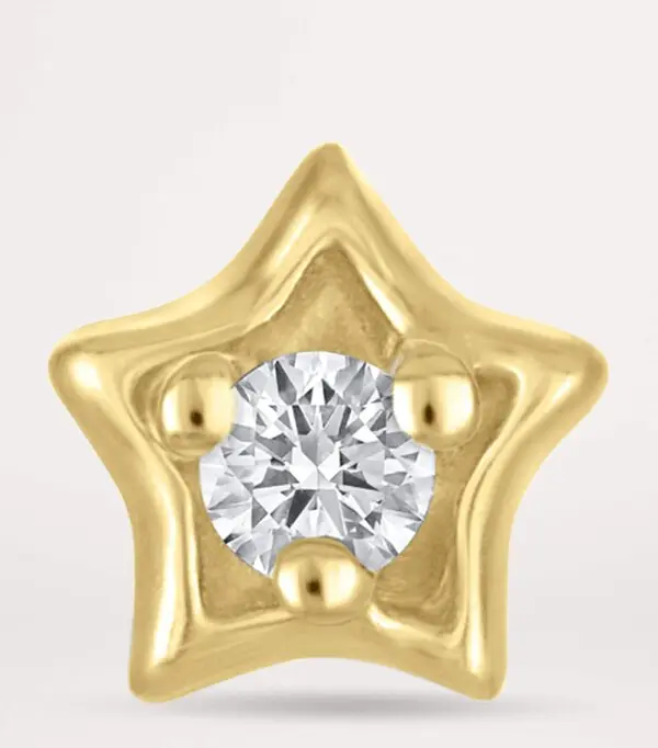 MARIA TASH Diamond Star Threaded Stud Earring