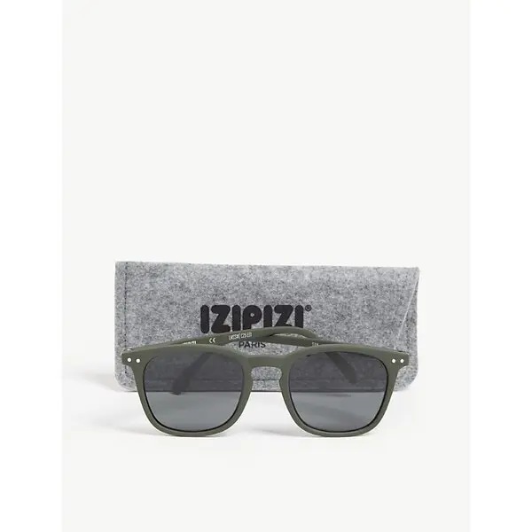IZIPIZI E Square-frame Sunglasses - Black