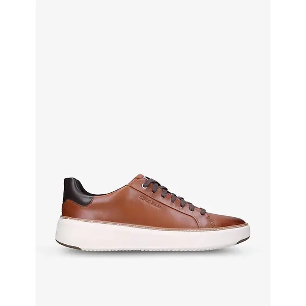 Cole Haan Grandprø Topspin Leather Trainers - Tan Comb