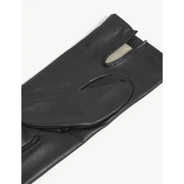 DENTS Hand-stitched Leather Gloves With Silk Lining - Black