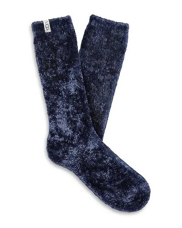 UGG Leda Cozy Crew Socks - Navy