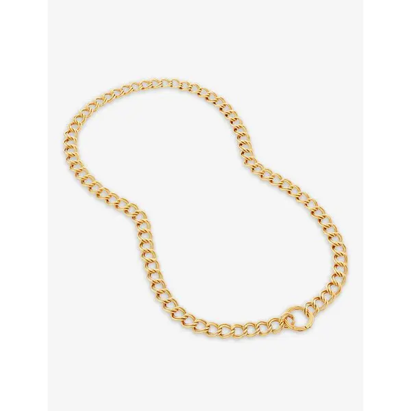 Monica Vinader Groove Curb Chain Necklace - Gold