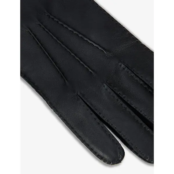 DENTS Leather And Cashmere Touchscreen Gloves - Black