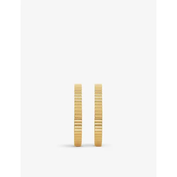 Monica Vinader Disco 18ct Yellow -plated Vermeil Sterling-silver Huggie Hoop Earrings - Gold