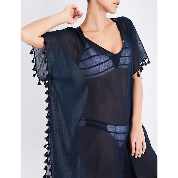 Seafolly Amnesia Cotton Kaftan - Indigo
