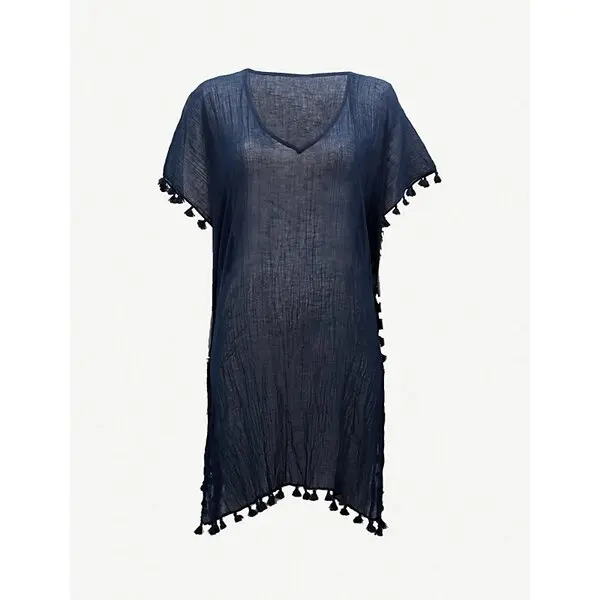 Seafolly Amnesia Cotton Kaftan - Indigo