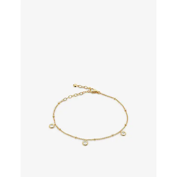 Monica Vinader 18ct Yellow Gold Plated Vermeil Sterling Silver And Topaz Bracelet - White