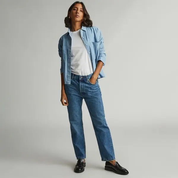 Everlane Rigid Slouch Jean - Washed Indigo