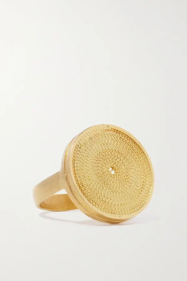 PIPPA SMALL 18-karat Engraved Ring - Gold