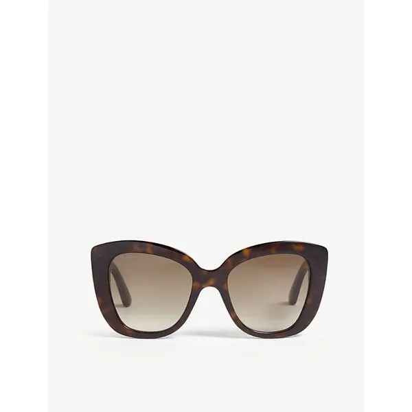 Gucci Havana Cat-eye Frame Sunglasses - Brown