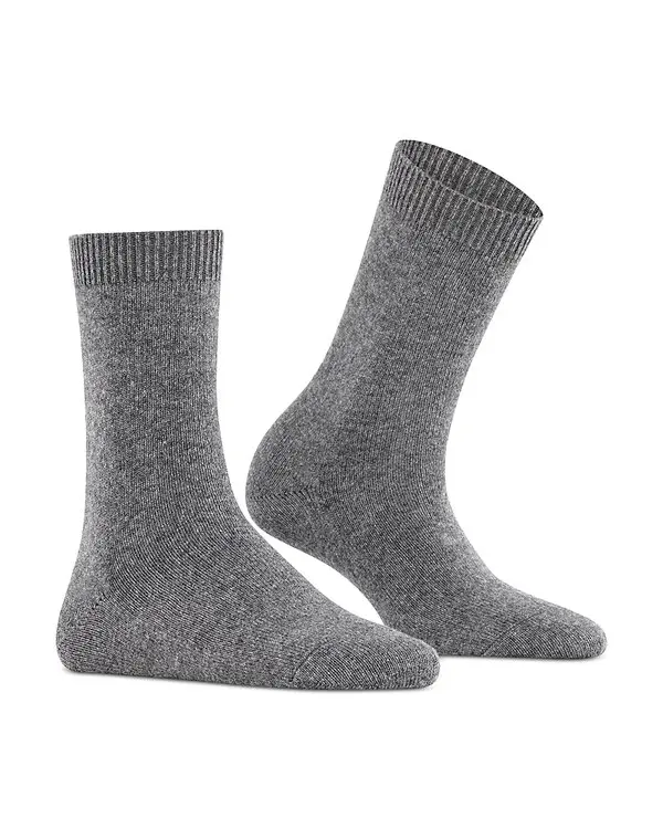 Falke Cosy Mid-calf Socks - Light Grey