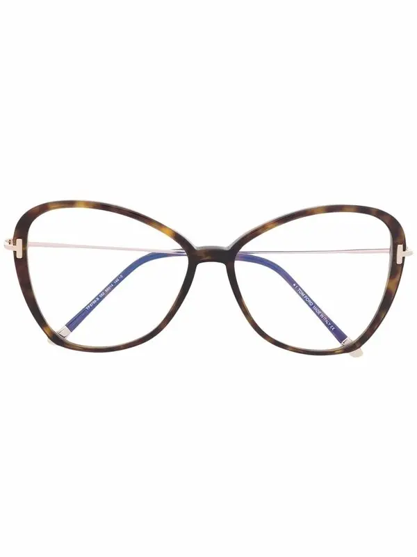 TOM FORD Oversized Frame Glasses - Brown