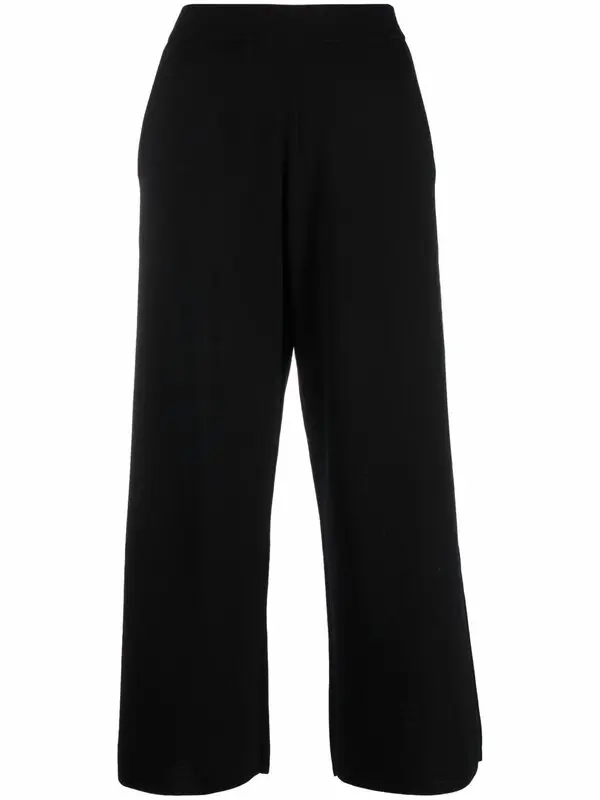 ALLUDE Cropped Wide-leg Wool Trousers