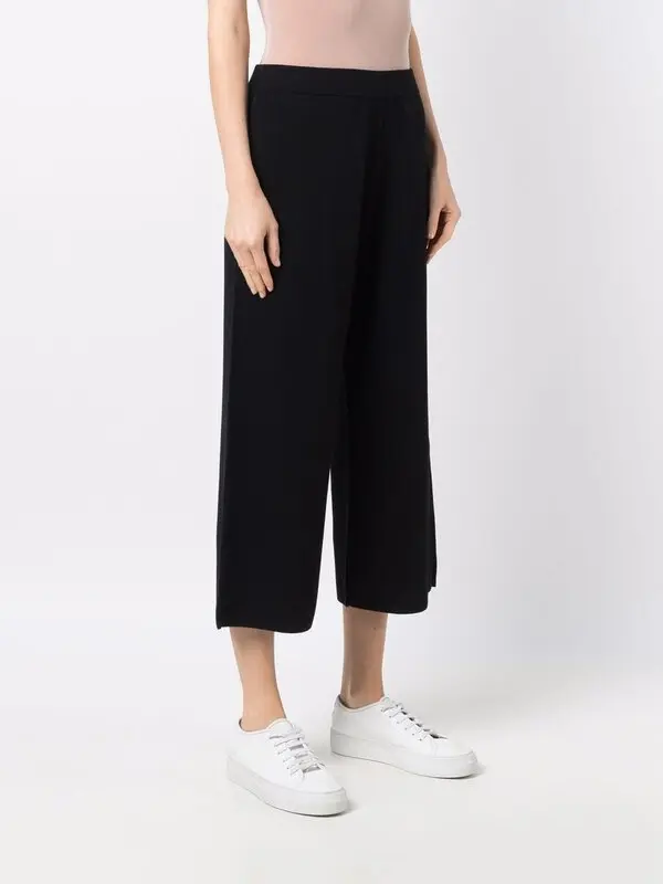 ALLUDE Cropped Wide-leg Wool Trousers