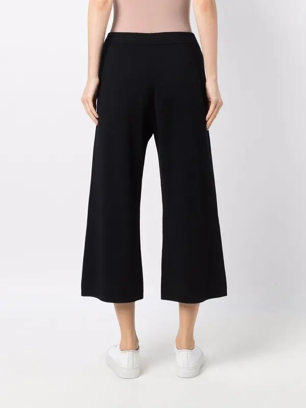 ALLUDE Cropped Wide-leg Wool Trousers