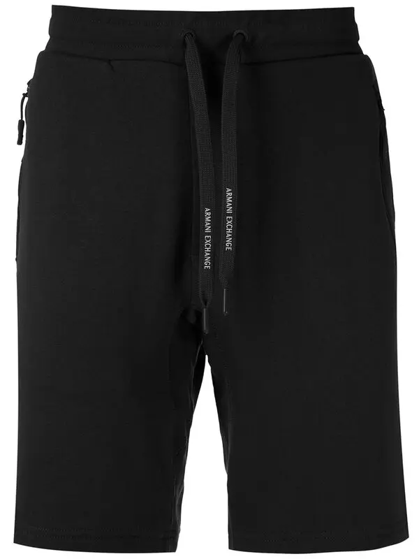 Armani Exchange Drawstring Track Shorts - Black