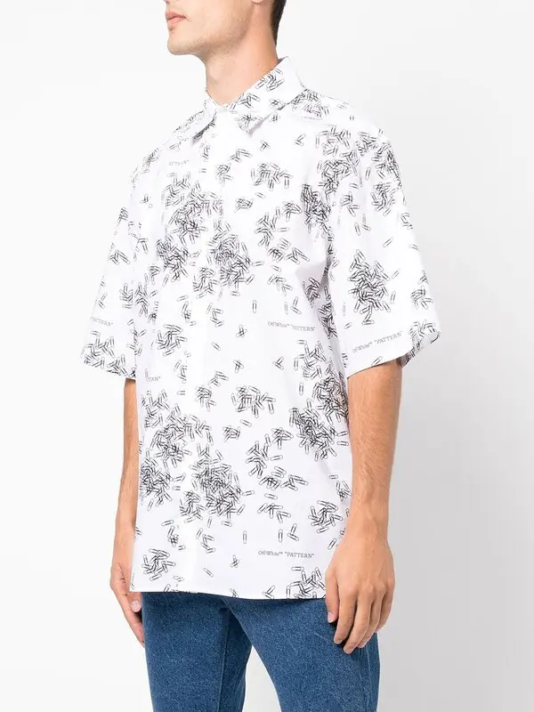 Off-White Paperclip-print Cotton Shirt