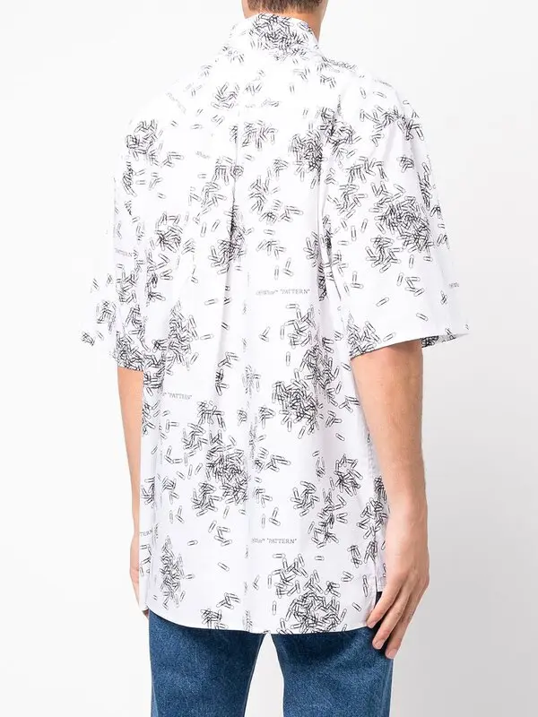 Off-White Paperclip-print Cotton Shirt