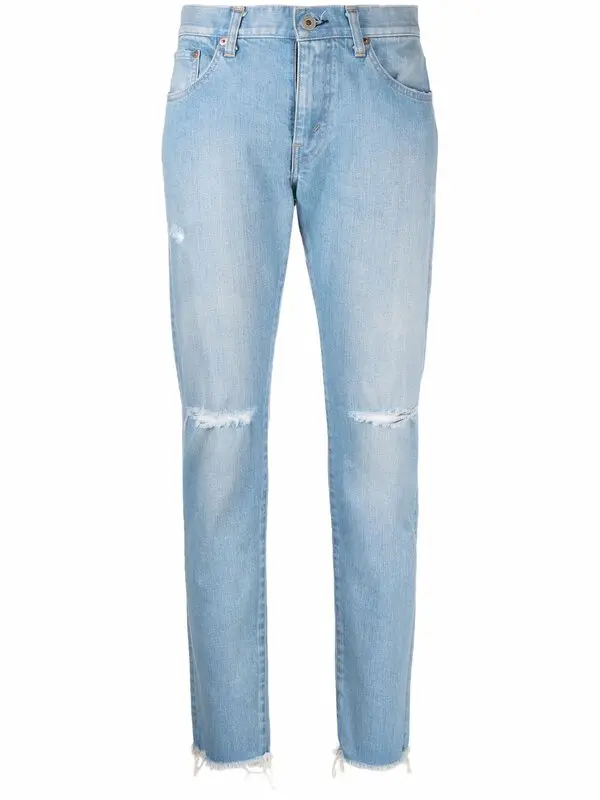 Junya Watanabe Distressed Skinny-cut Jeans