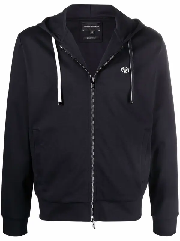 Emporio Armani Zip-up Hoodie - Blue