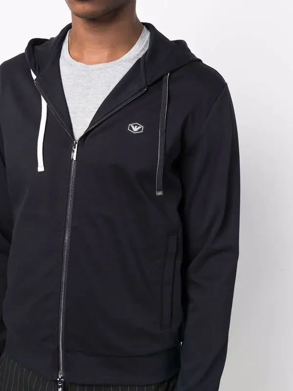 Emporio Armani Zip-up Hoodie - Blue