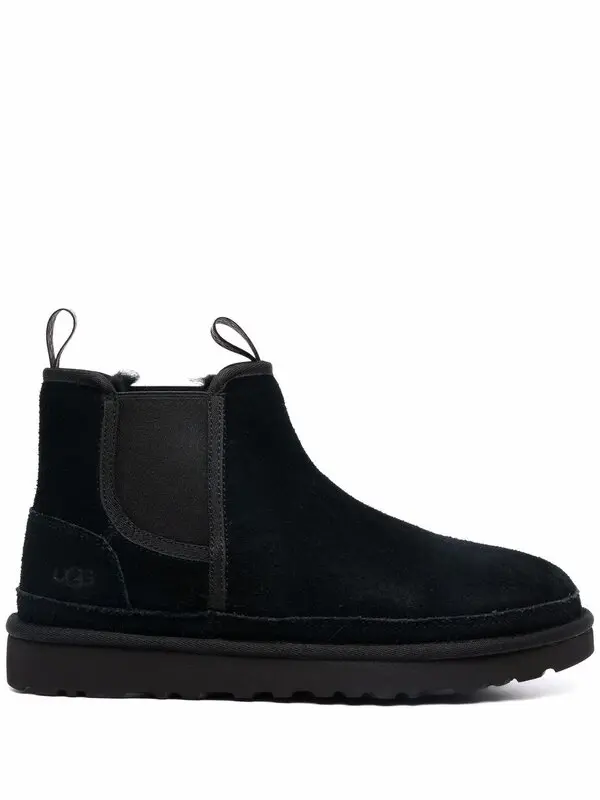 UGG Debossed-logo Shearling Ankle Boots