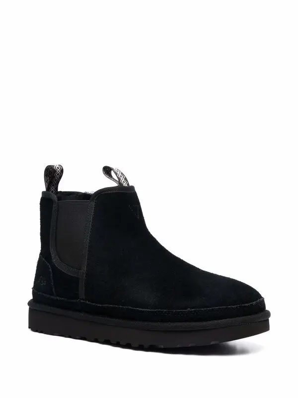 UGG Debossed-logo Shearling Ankle Boots