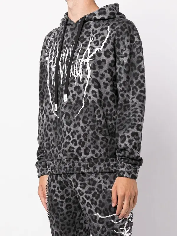 HACULLA. Leopard-print Logo Hoodie