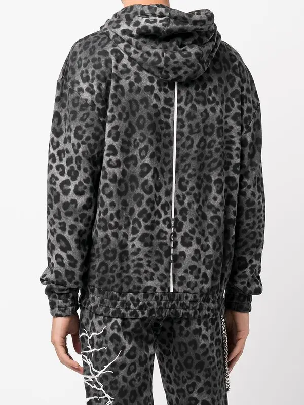 HACULLA. Leopard-print Logo Hoodie