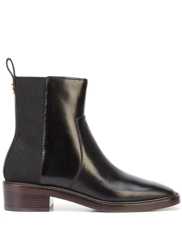 Tory Burch Square-toe Leather Chelsea Boots