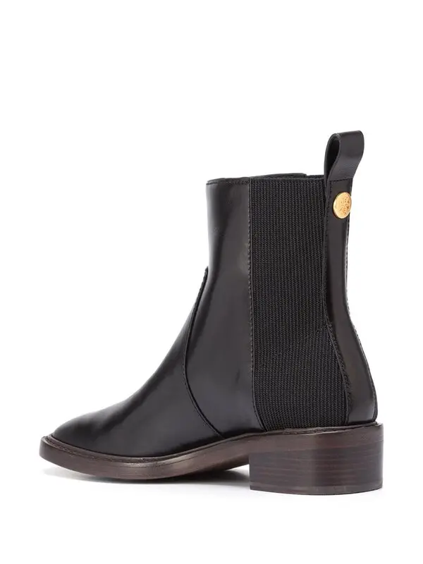 Tory Burch Square-toe Leather Chelsea Boots