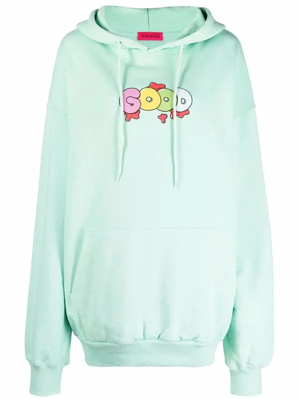 IRENEISGOOD Oversized Logo-print Hoodie - Green