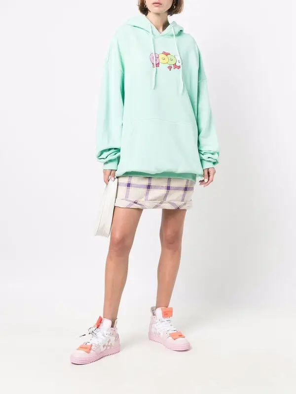 IRENEISGOOD Oversized Logo-print Hoodie - Green