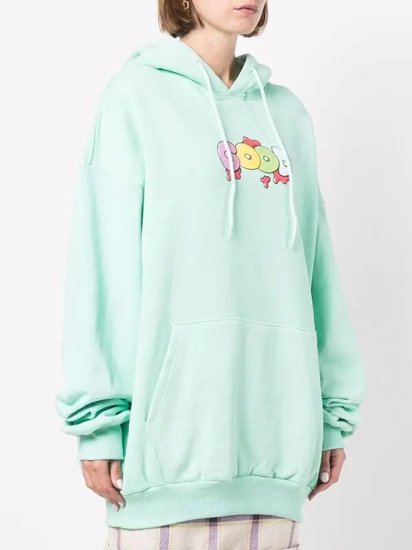 IRENEISGOOD Oversized Logo-print Hoodie - Green