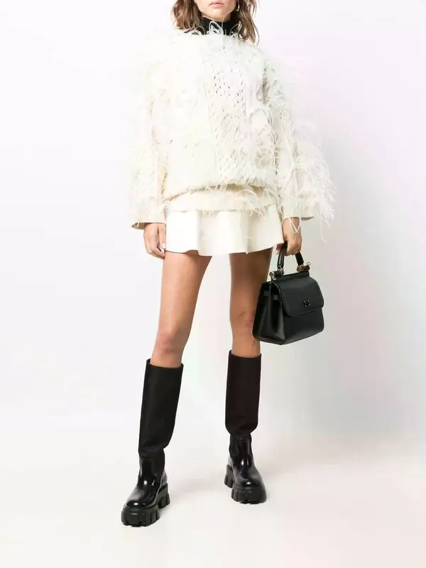 Valentino Garavani Feather-embellished Wool Jumper