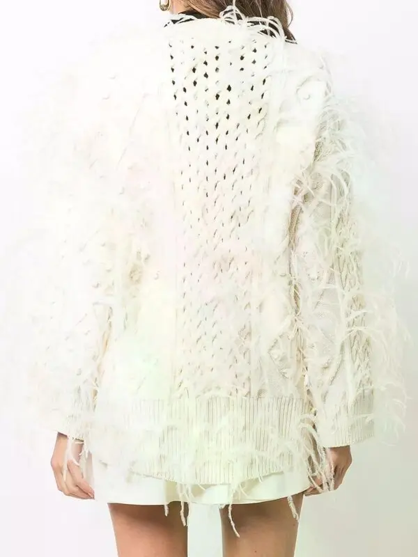 Valentino Garavani Feather-embellished Wool Jumper