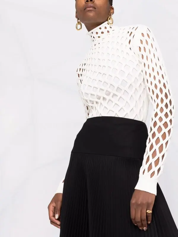 Valentino Garavani Cut-out Knitted Jumper - White