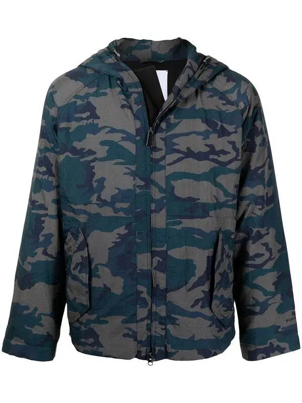 PORTS V Camouflage-print Hooded Jacket