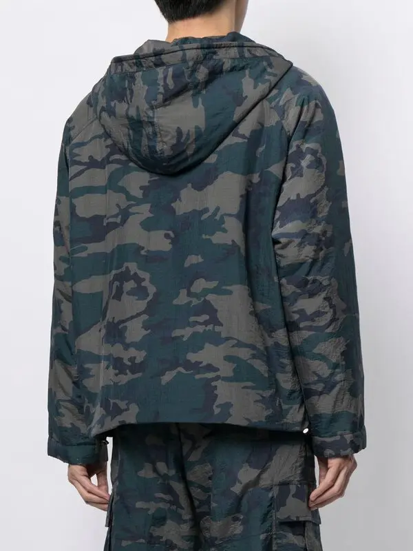 PORTS V Camouflage-print Hooded Jacket