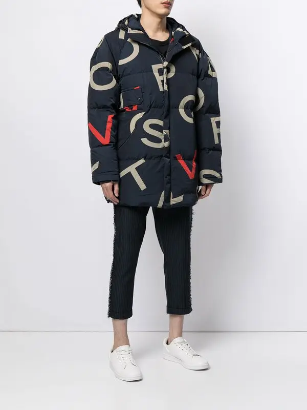 PORTS V Logo-print Oversized Padded Jacket